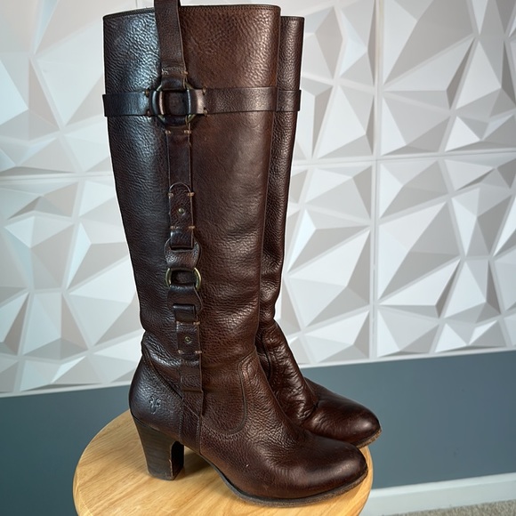 Frye | Shoes | Frye Fiona Leather Loop Tall Boots | Poshmark